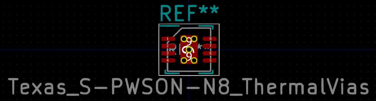 added Texas Instruments S-PWSON-N8, with&without thermal vias (!541 ...