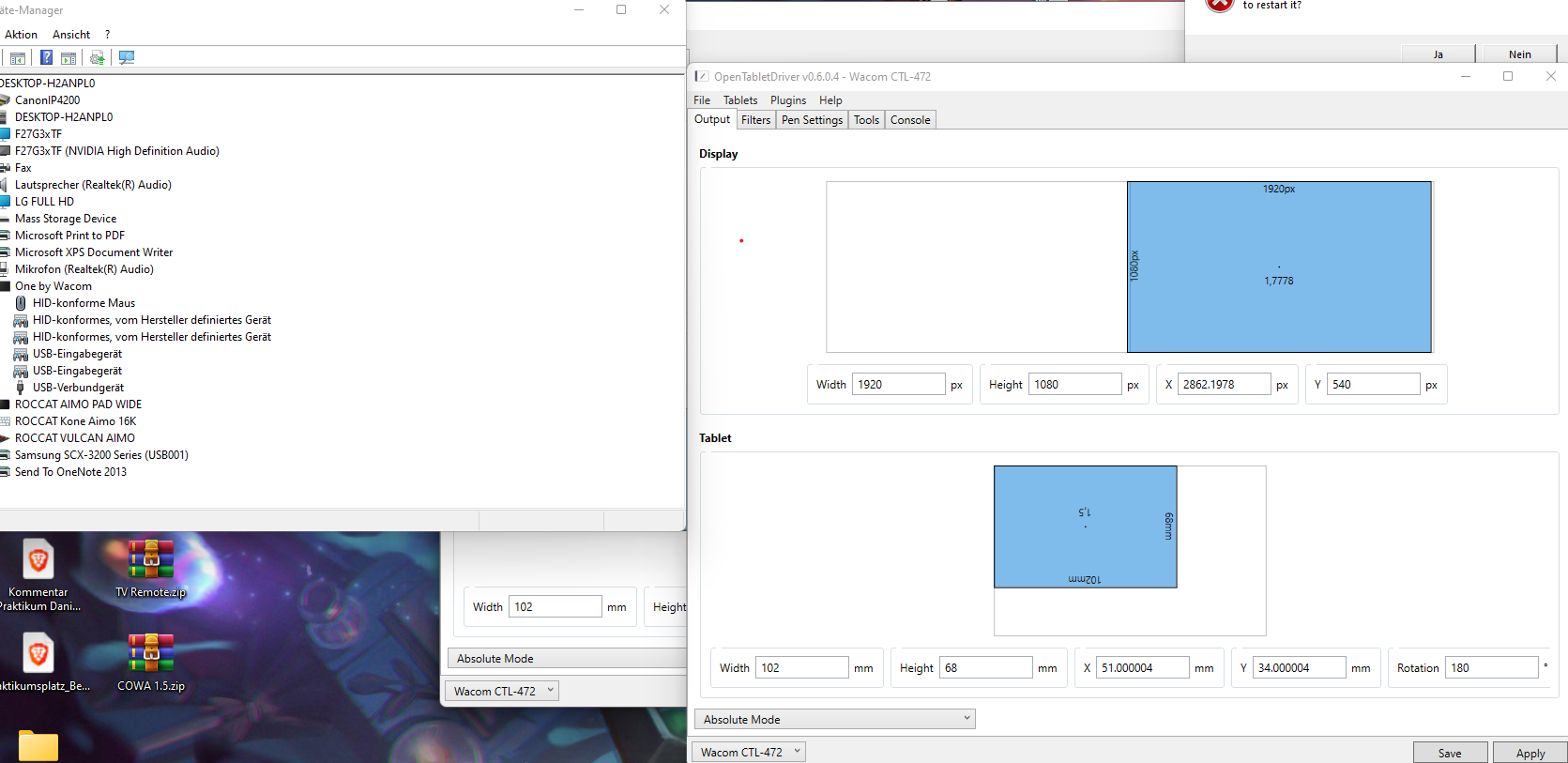 Support Request: Cant change area/ wouldnt use it · Issue #2518 · OpenTabletDriver ...
