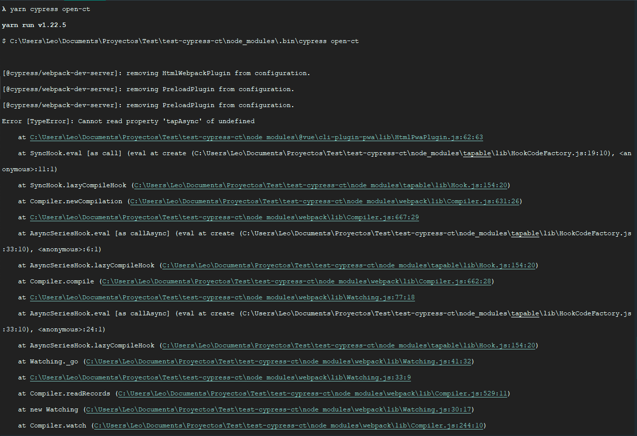 [7.1.0] Vue Component testing - not working when trying to use with PWA ...