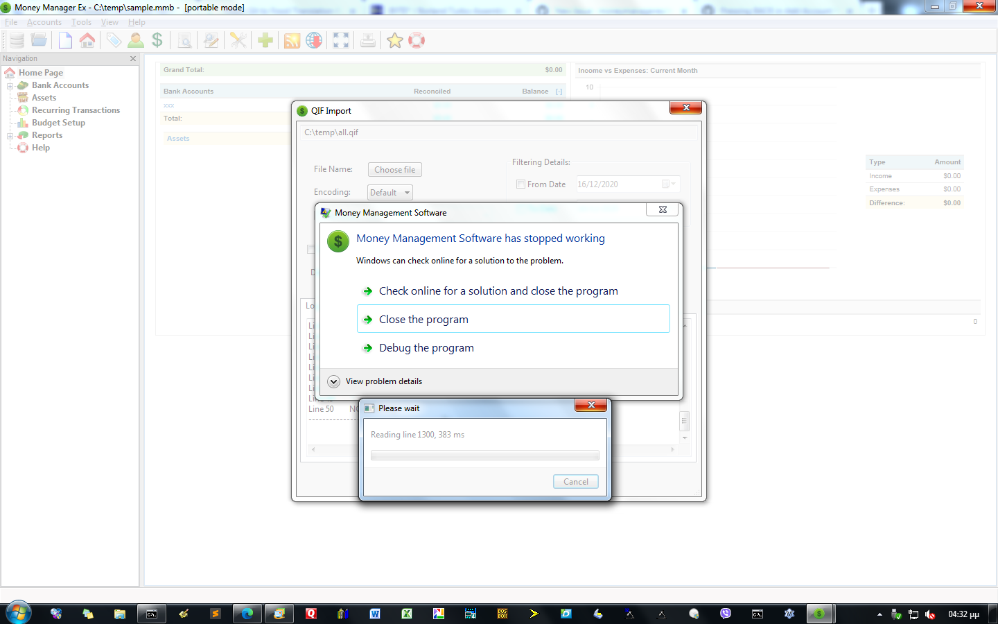 QIF import crash when non UTF8 file opening · Issue #2751 · moneymanagerex/moneymanagerex · GitHub