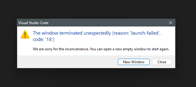 Cant Run As Administrator Launch Failed Code 18 · Issue 185057 · Microsoftvscode · Github