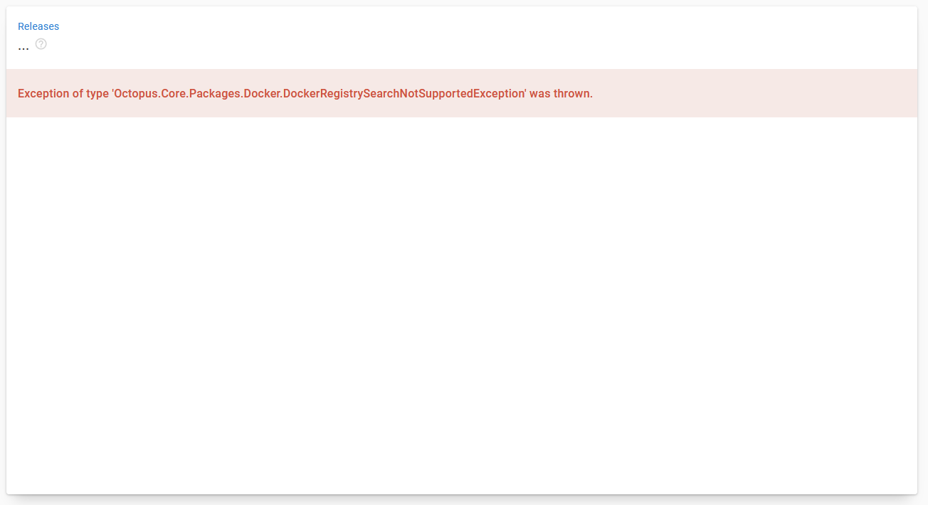 Creating A Release In The Ui Is Blocked If Using A Docker Feed That Fails To Search Eg Github 2200