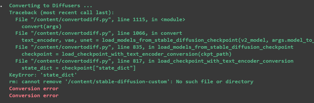 Error when loading ckpt for Dreambooth · Issue #901 · TheLastBen/fast-stable-diffusion · GitHub