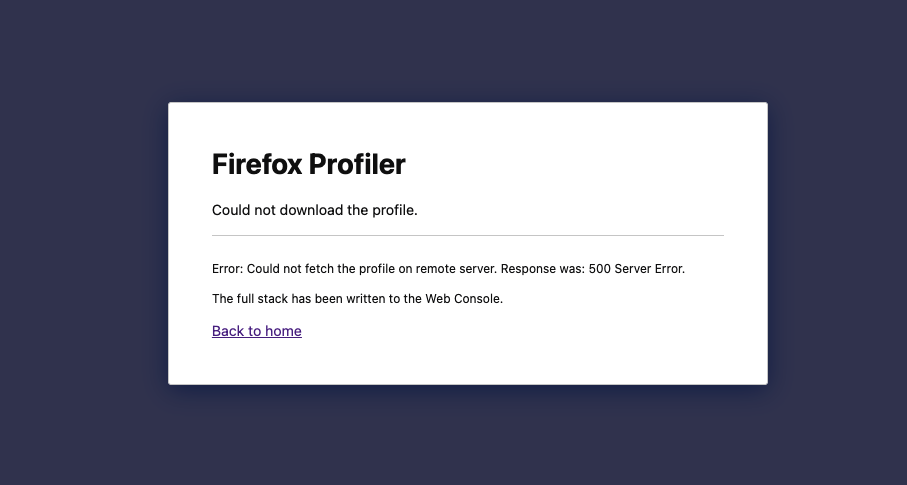 Firefox Profiler Could Not Download The Profile Cannot View Profilejfr · Issue 14 