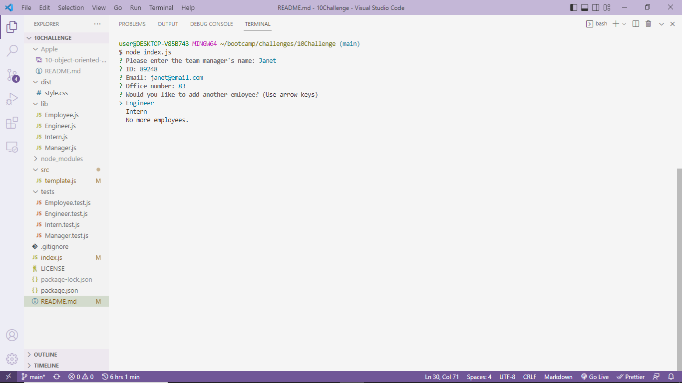 GitHub - Re-Gi/UTA_Team-Profile-Generator