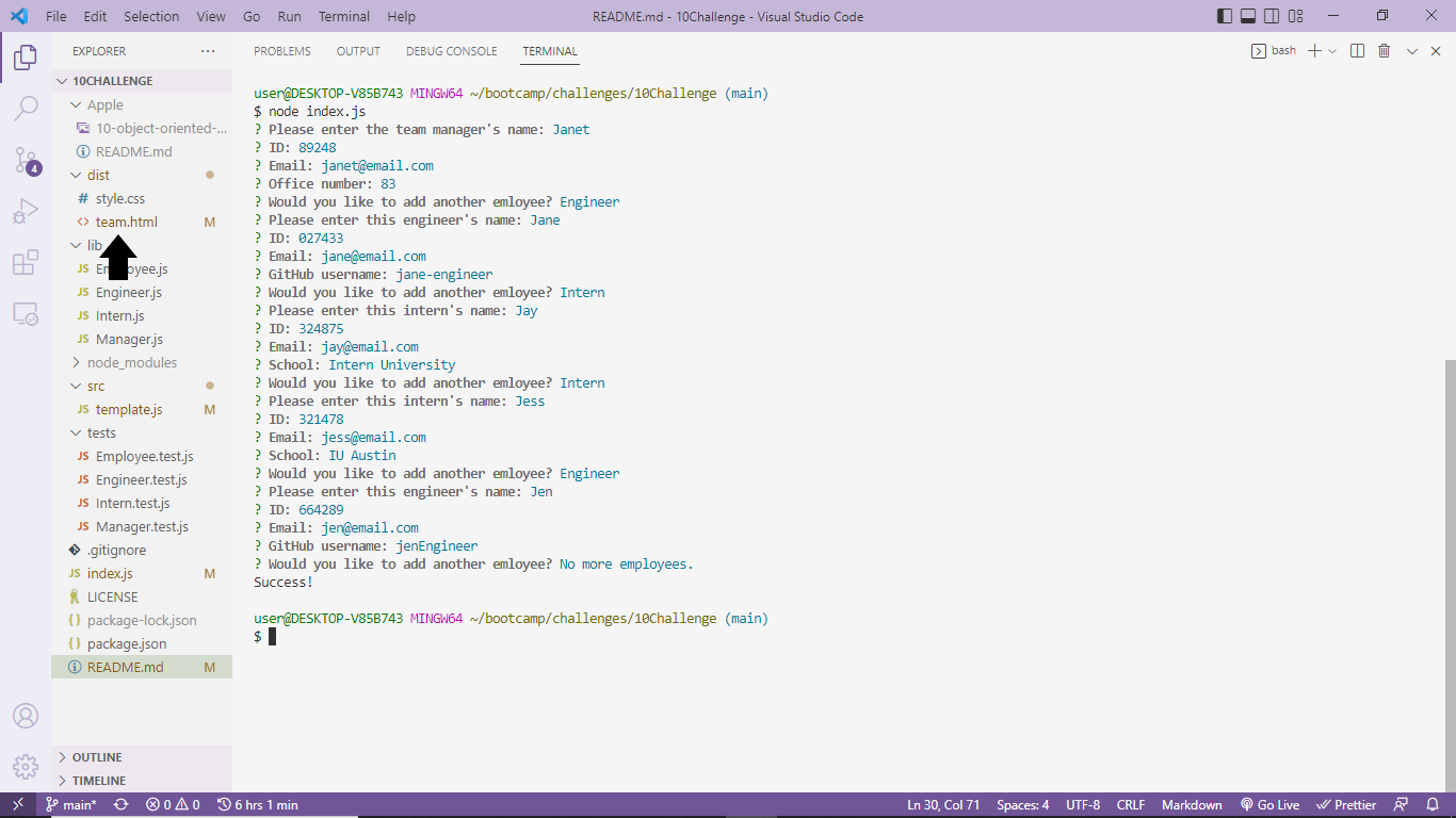 GitHub - Re-Gi/UTA_Team-Profile-Generator