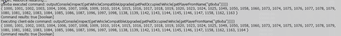 Getvehiclecompatibleupgrades Returns Invalid Data On The Client Side · Issue 3248