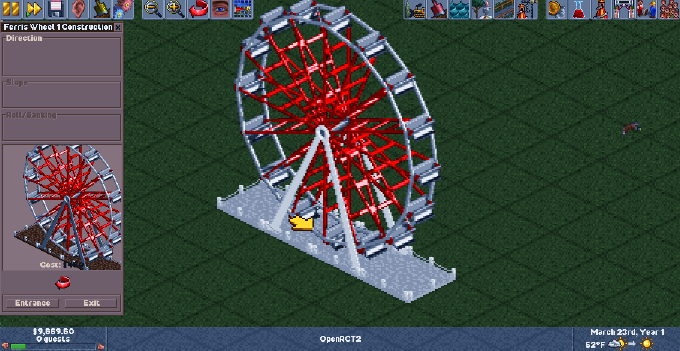 Ghost vehicle display issue. Ferris wheel · Issue #18755 · OpenRCT2/OpenRCT2 · GitHub