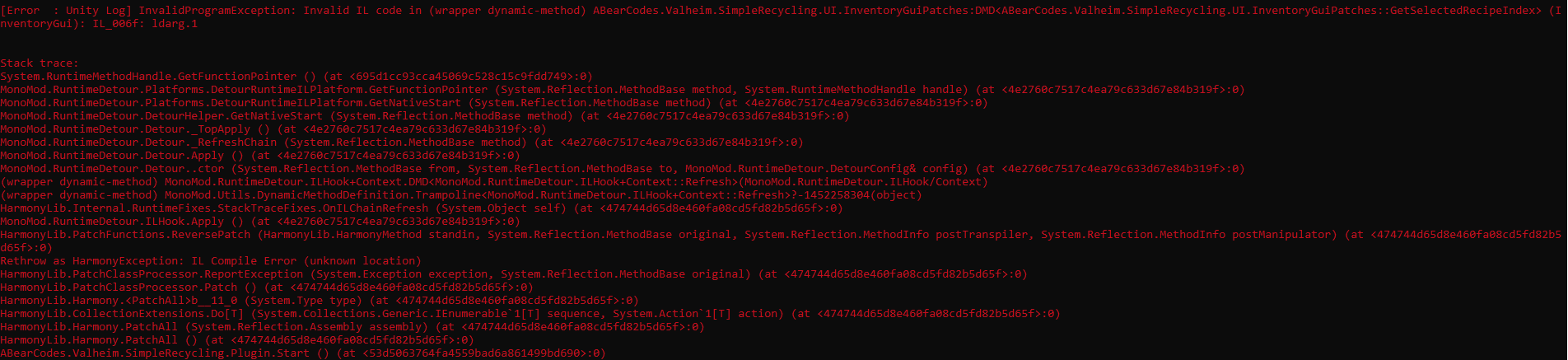 Recycle button now showing up · Issue #84 · abearcodes/Valheim · GitHub