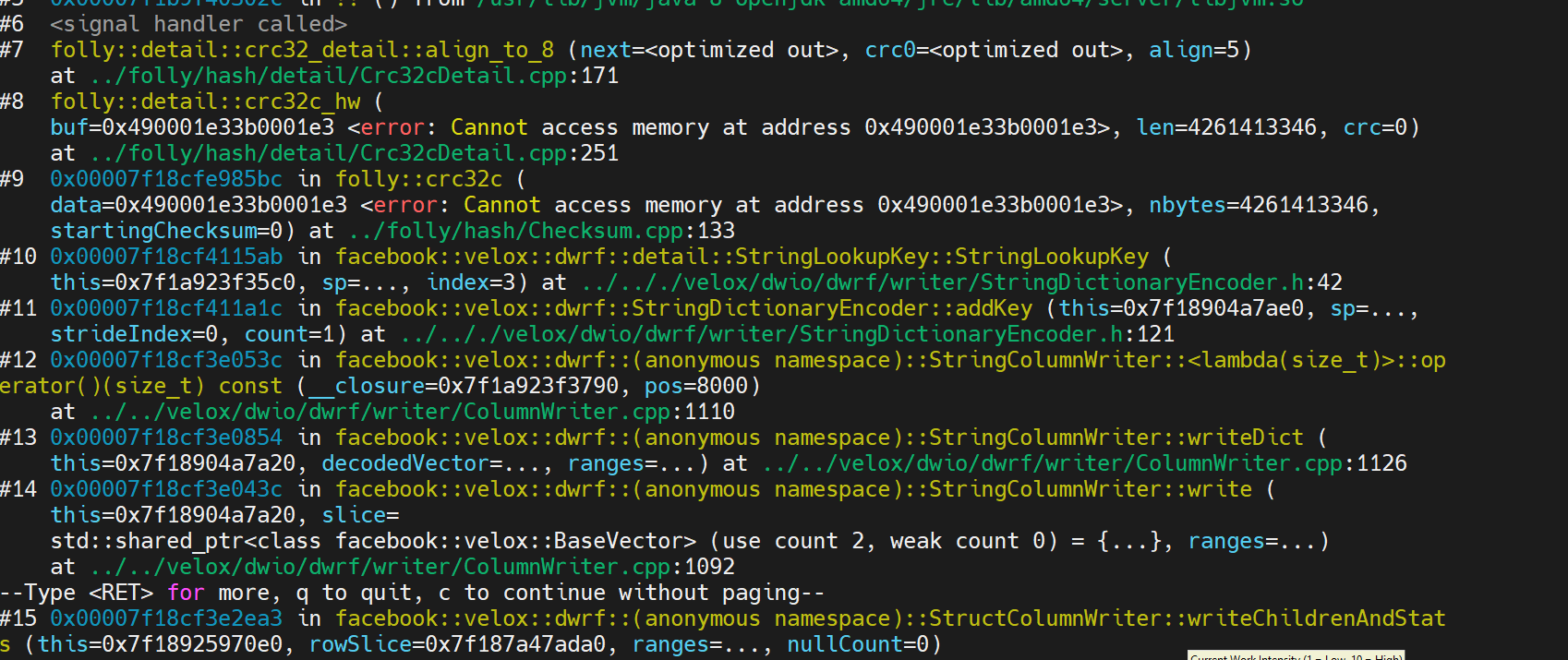 Cannot access memory at address in StringDictionaryEncoder::addKey · Issue #1814 ...