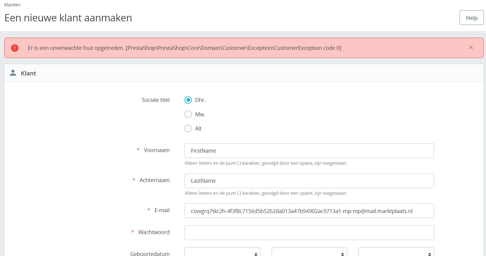 Registration Form validation errors in email field · Issue #30475 · PrestaShop/PrestaShop · GitHub