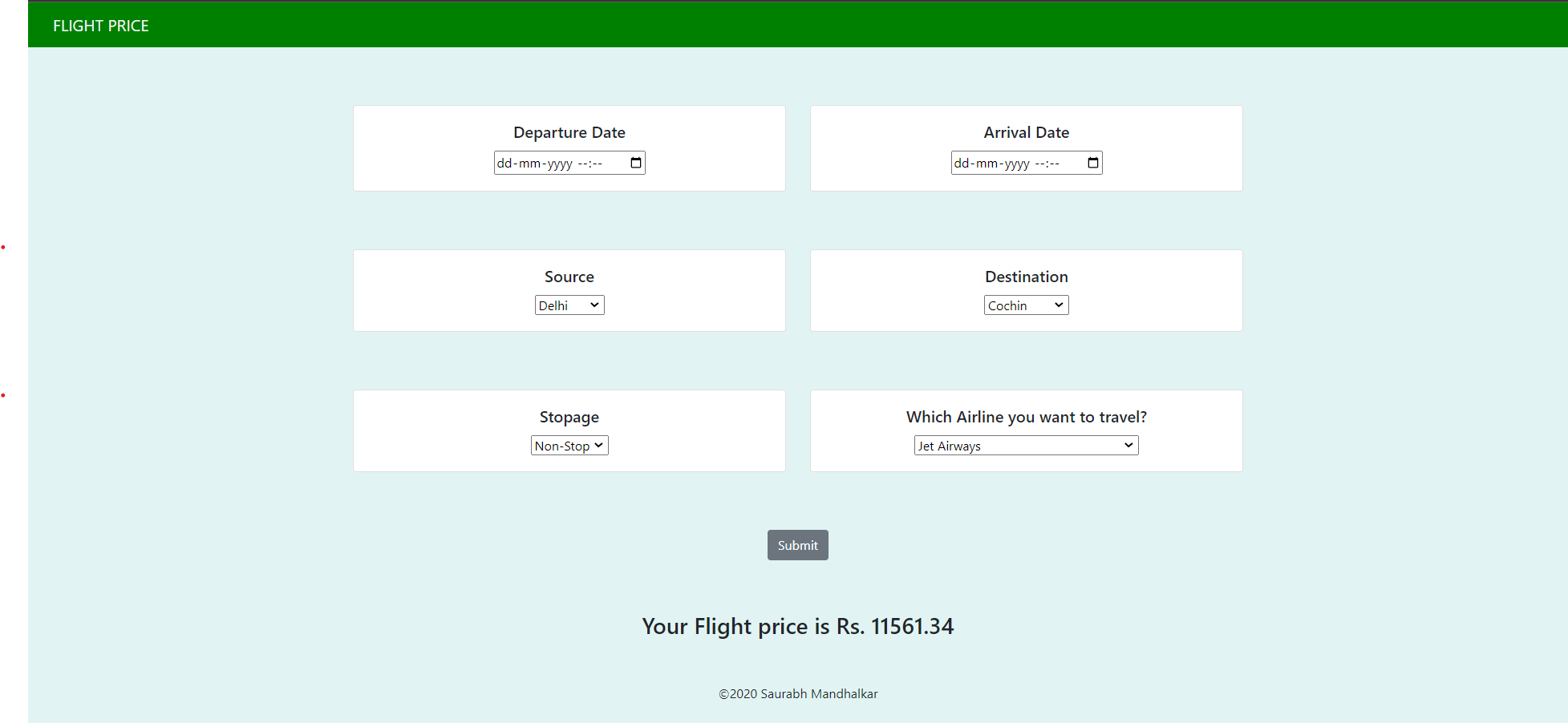 GitHub - Saurabh932/Flight-Price-Prediction: This project predicts ...