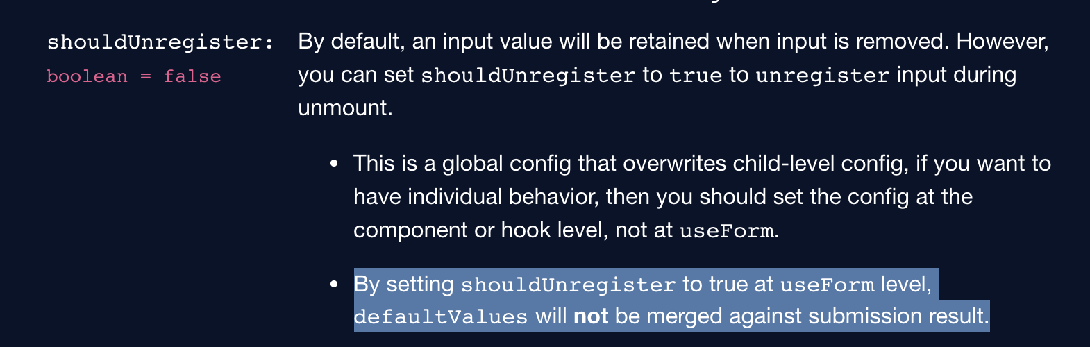 {shouldUnregister: true} regression · Issue #5219 · react-hook-form/react-hook-form · GitHub