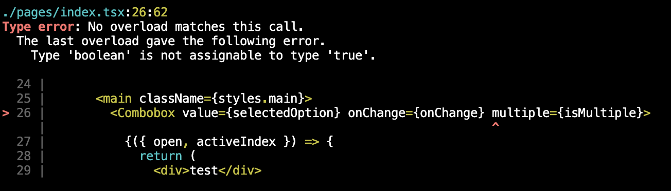 Combobox `multiple`: `Type 'boolean' is not assignable to type 'true'.` · Issue #1895 ...