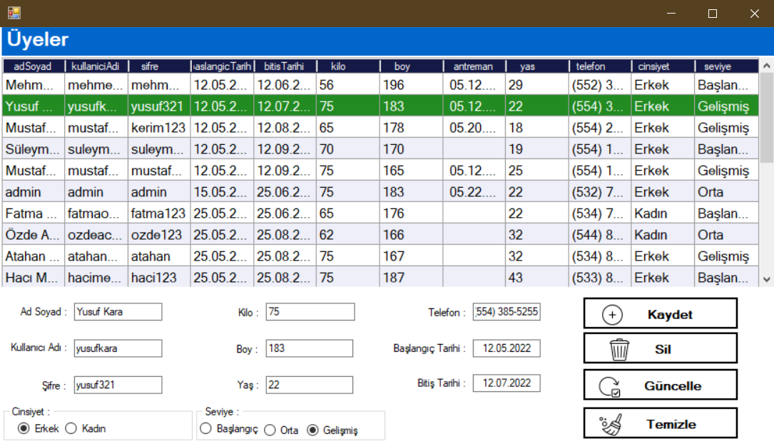 GitHub - yusuftahakara19/FitTakSis: Fitness Tracking System