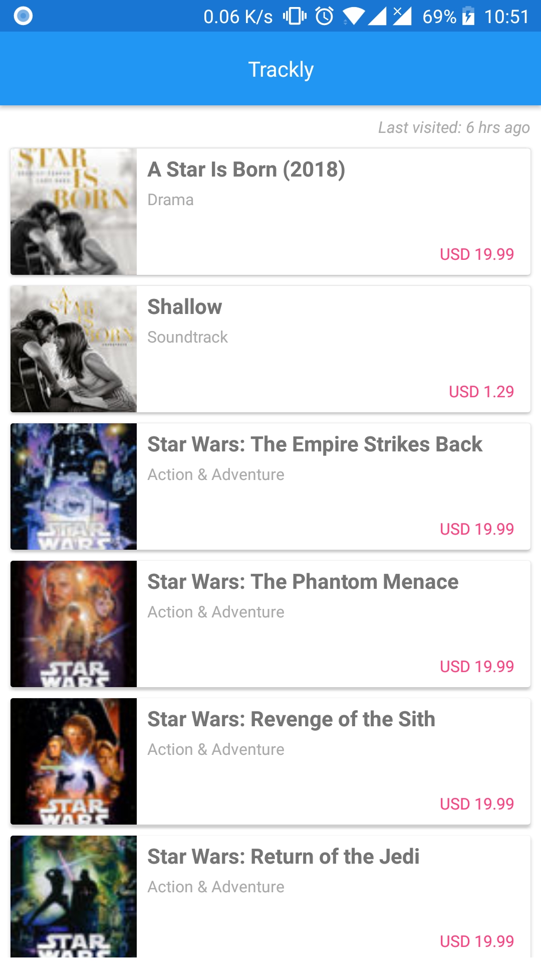 GitHub - arthlimchiu/Trackly: A master-detail Android app that fetches ...