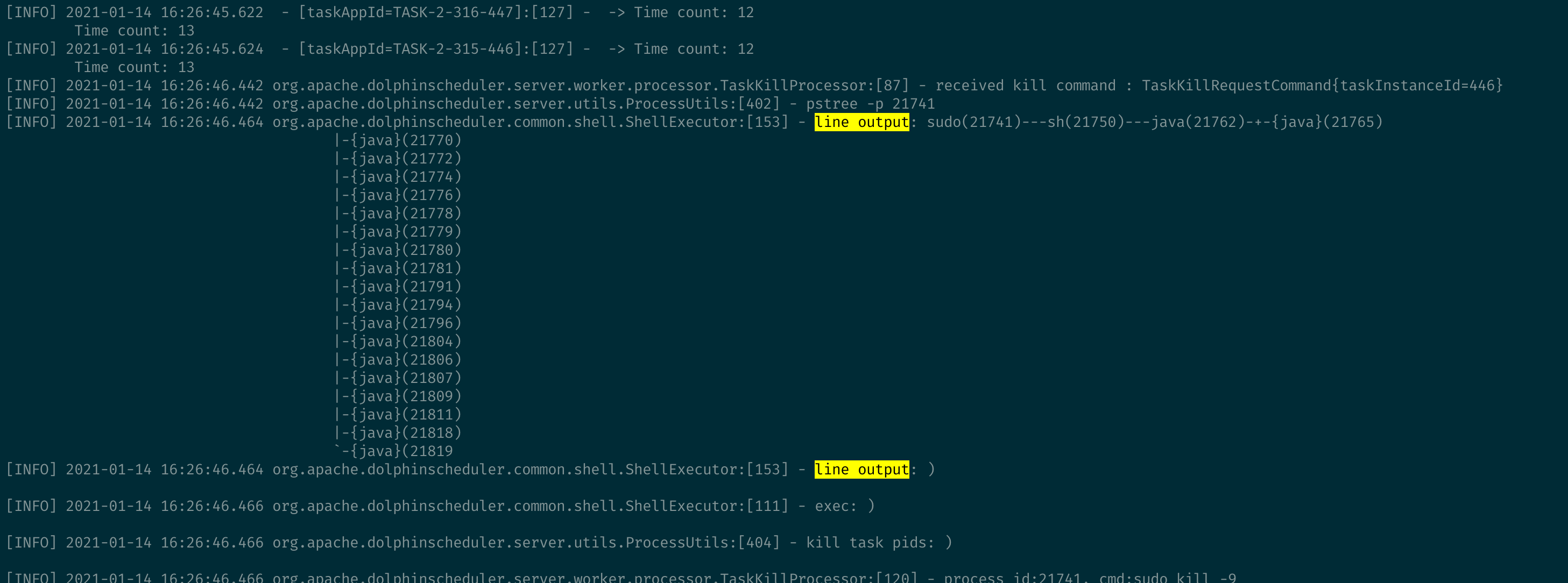 Bug Module Name Kill Task Error Because Of Shell Output Truncation （由于shell 输出截断，导致kill任务失败