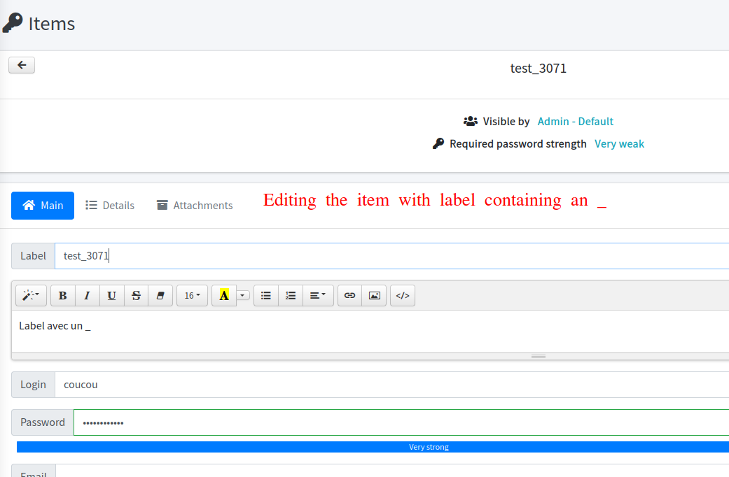 Not possible to modify password when underscore in label or login ...