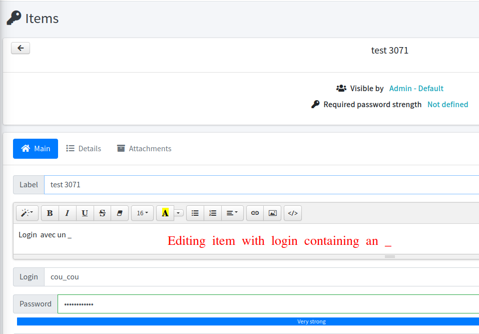 Not possible to modify password when underscore in label or login ...