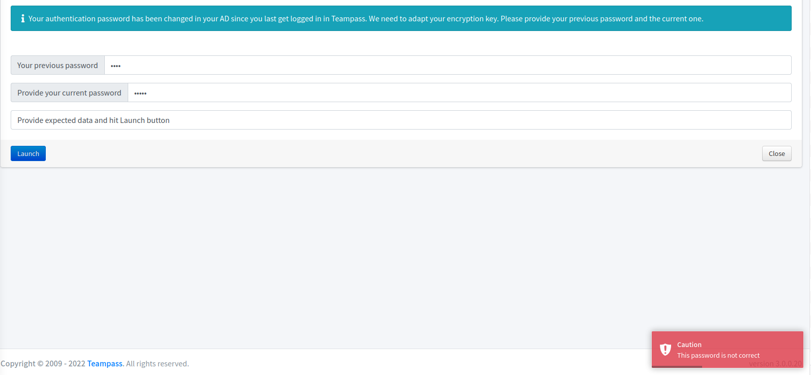 Adapting encryption key after LDAP password change does not work · Issue #3406 · nilsteampassnet ...