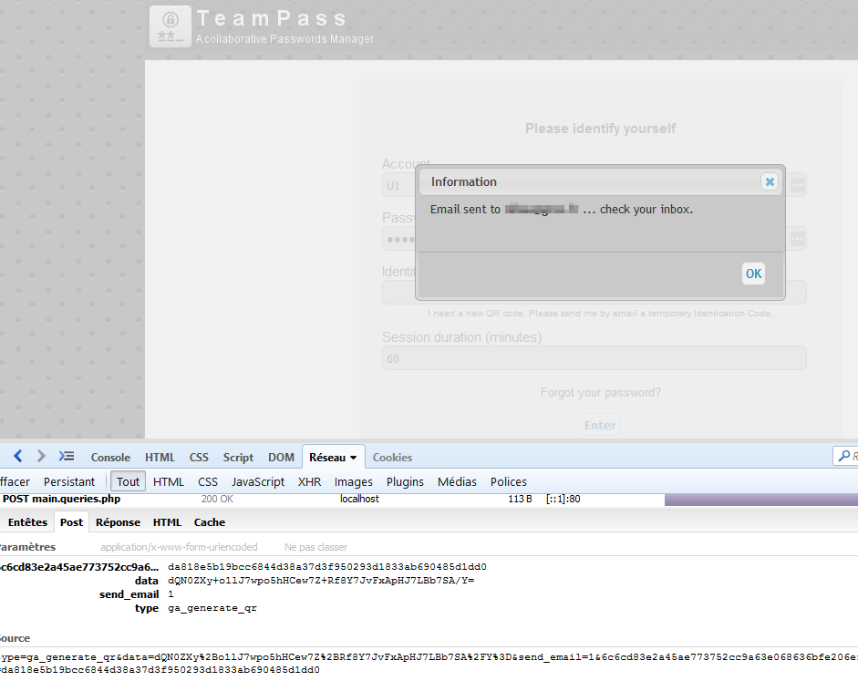 Google Authenticator Get Link Not working · Issue #1883 · nilsteampassnet/TeamPass · GitHub