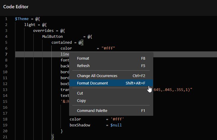 Code Editor Format Document Does Not Work · Issue 1585 · Ironmansoftwareissues · Github 6662