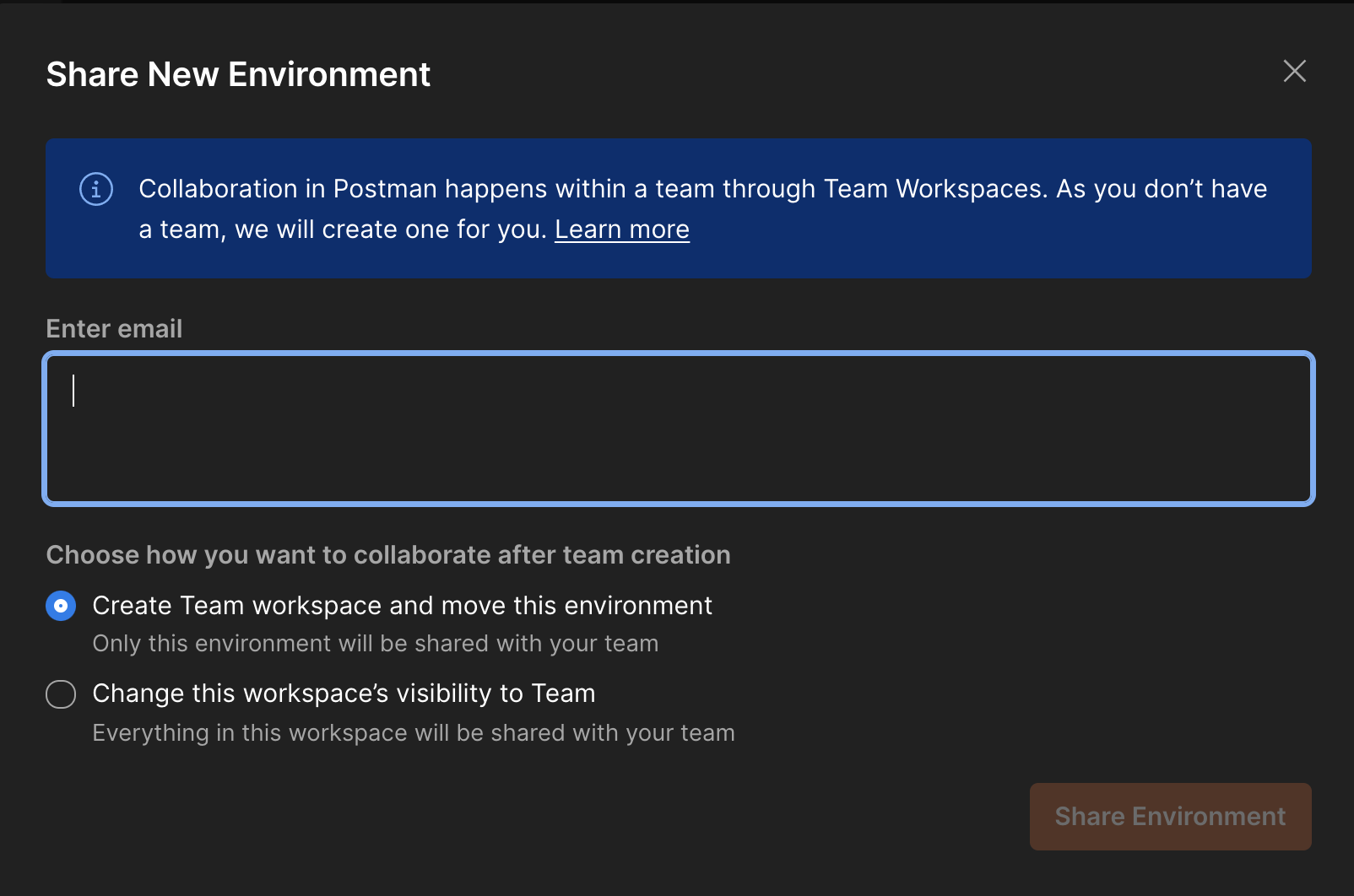 Share Environment Via Api Like A Collection · Issue 11476 · Postmanlabspostman App Support
