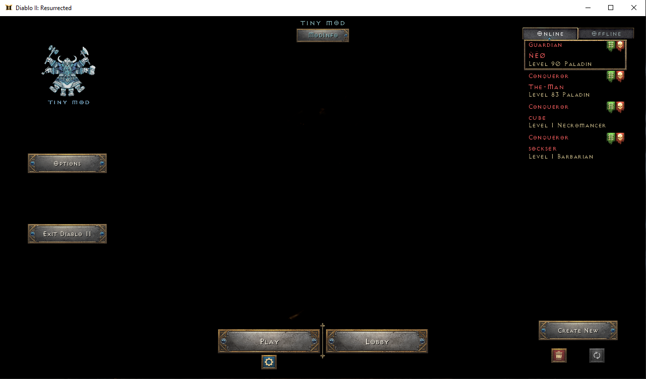 GitHub - D2R-Gimli/TinyMod: Remove/Block HD graphics from Diablo II Resurrected to reduced the ...
