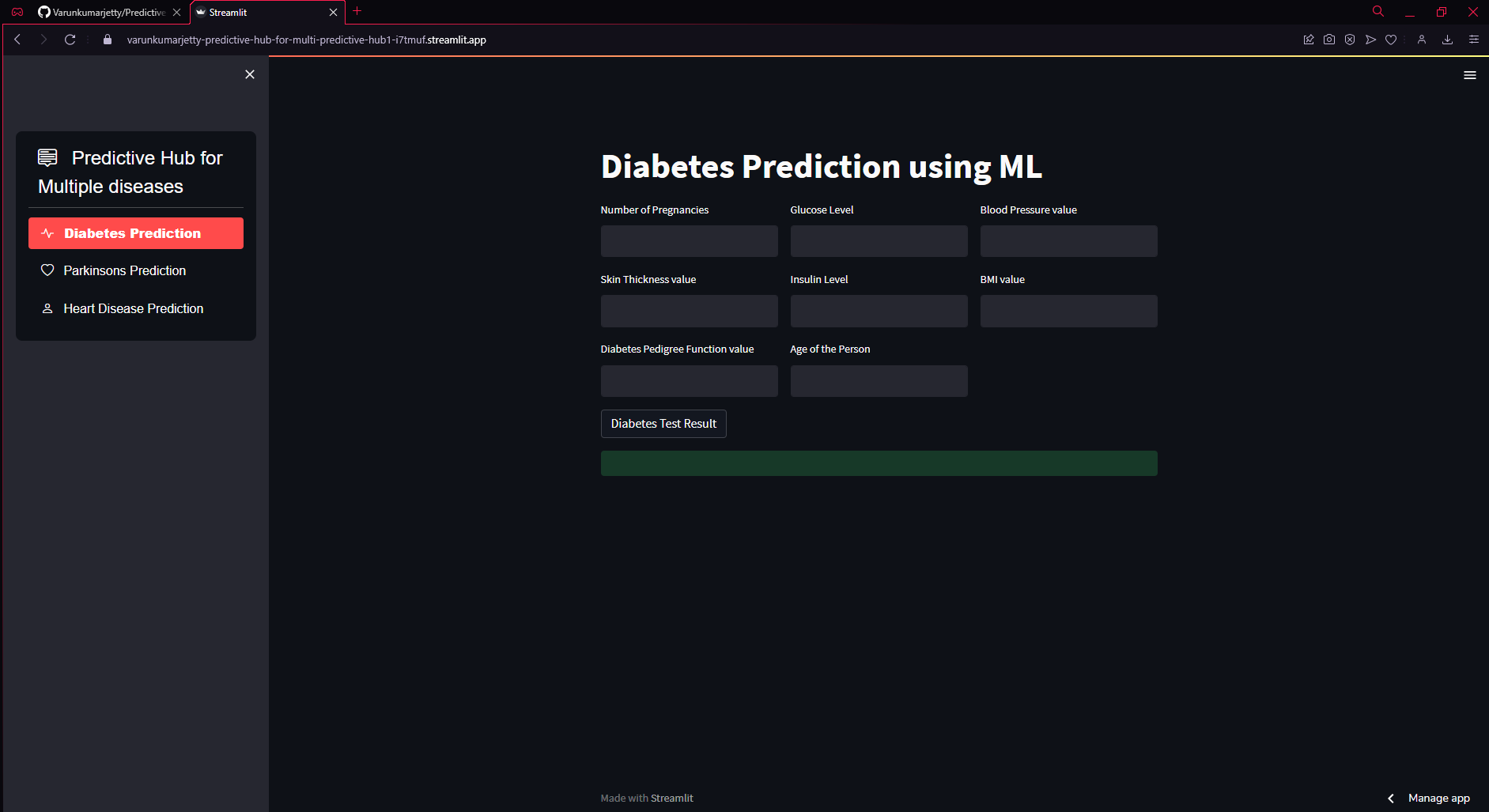 GitHub - Varunkumarjetty/Predictive-Hub-for-Multiple-diseases: I built ...