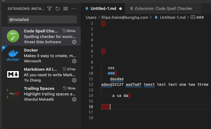 Multiple command not found errors for any extensions installed on code ...