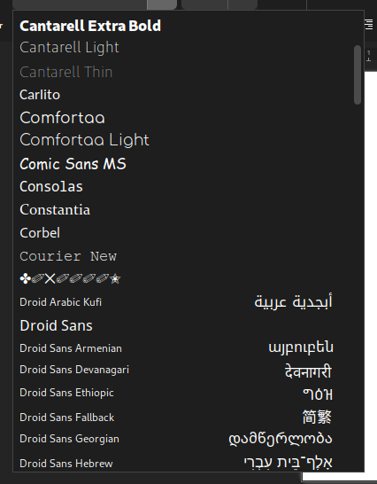 feature: show example for each font and a font galley · Issue #2752 · penpot/penpot · GitHub
