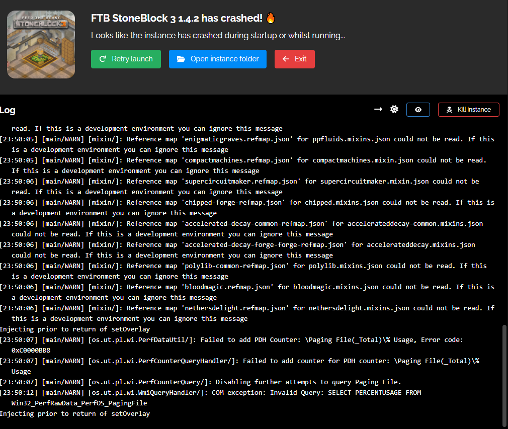 Cant Load Into The Modpack · Issue 2237 · Ftbteamftb Modpack Issues · Github 