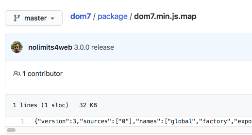 dom7.min.js.map does not have a correct "sources" field · Issue #37 · nolimits4web/dom7 · GitHub
