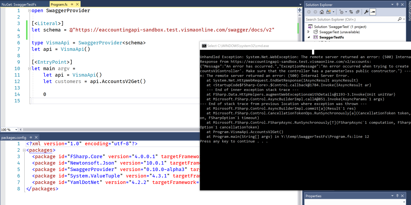 Fails on very basic scenario at v0.9.0 · Issue #94 · fsprojects/SwaggerProvider · GitHub