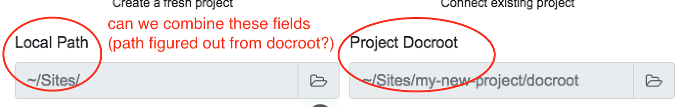 Existing Site fields cleanup / usability · Issue #138 · ddev/ddev-ui · GitHub