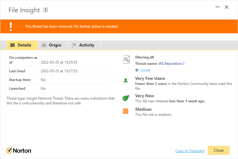 Norton 360 marks filtering.dll as a virus · Issue #8 · ljubicicrobert/SSIMS-Flow · GitHub