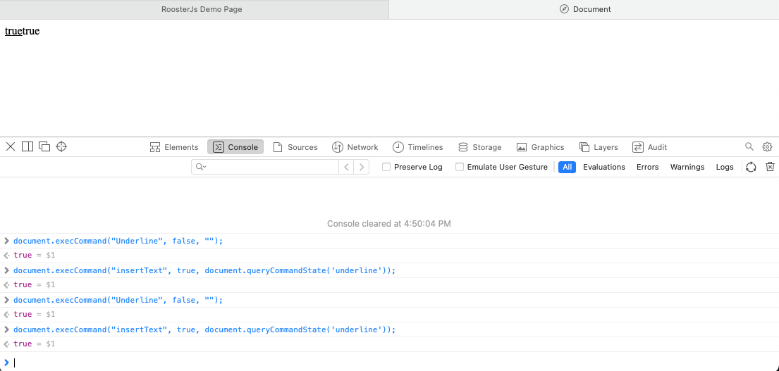 document.queryCommandState('underline') always return true · Issue #557 · microsoft/roosterjs ...