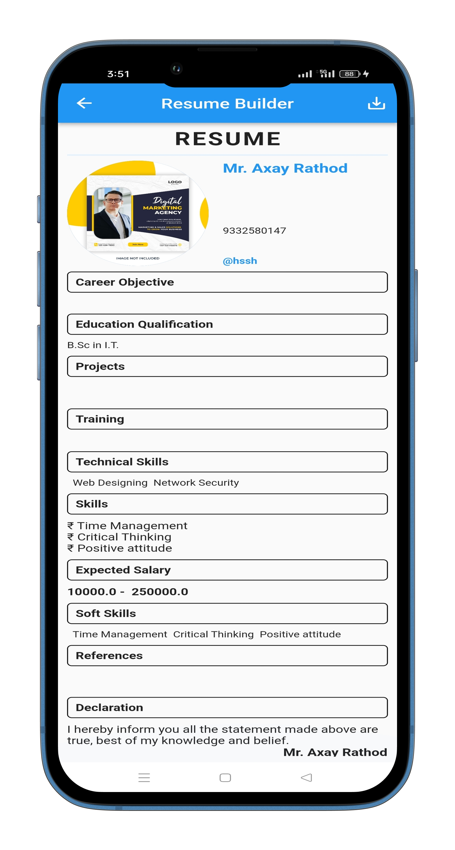 GitHub - VivekTailor19/resume_builder