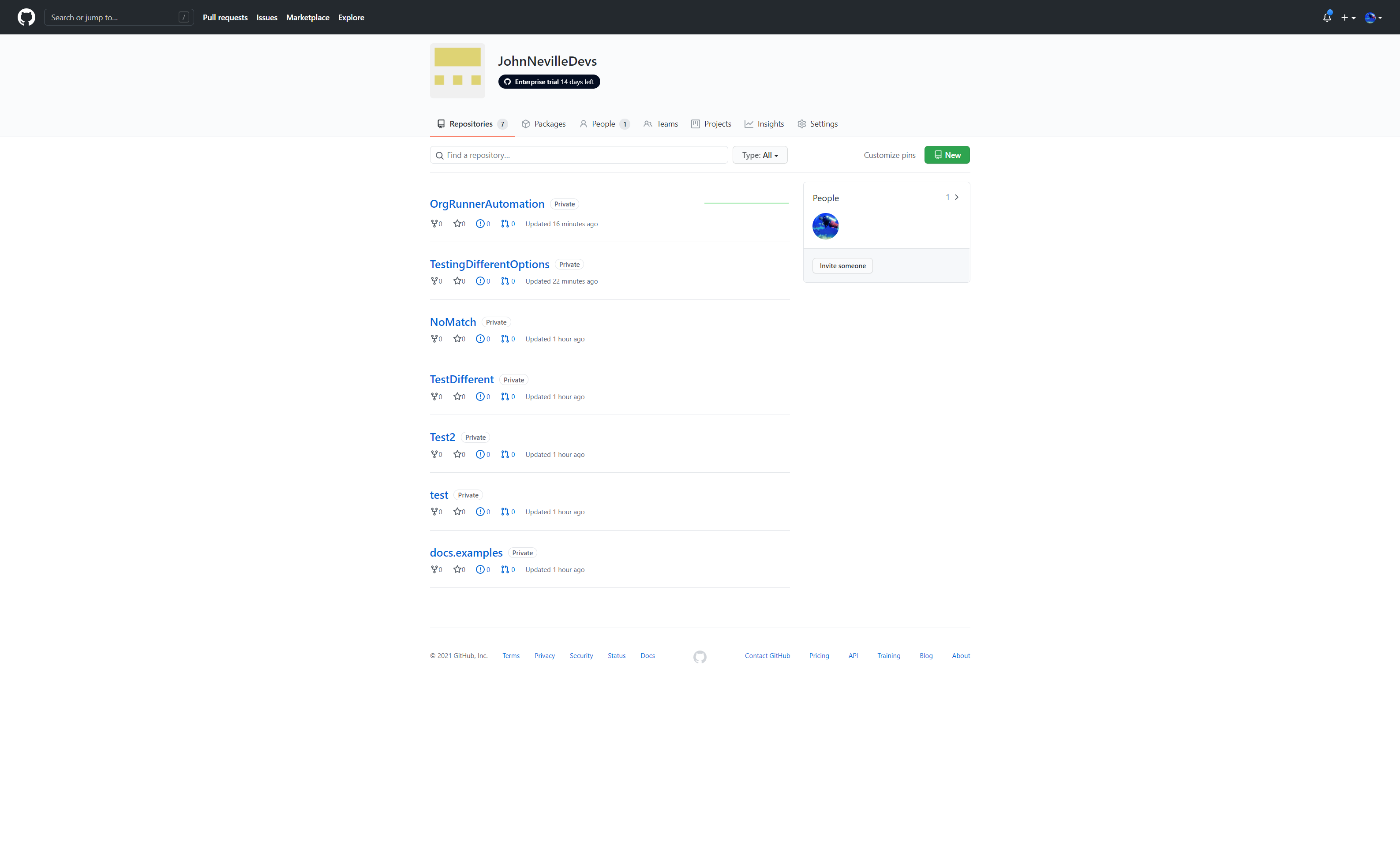 GitHub - JohnNeville/self-hosted-runner-grouper-example