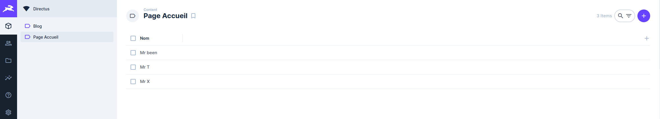 Directus with Docker-compose, content collections not shows when selecting an other collections ...