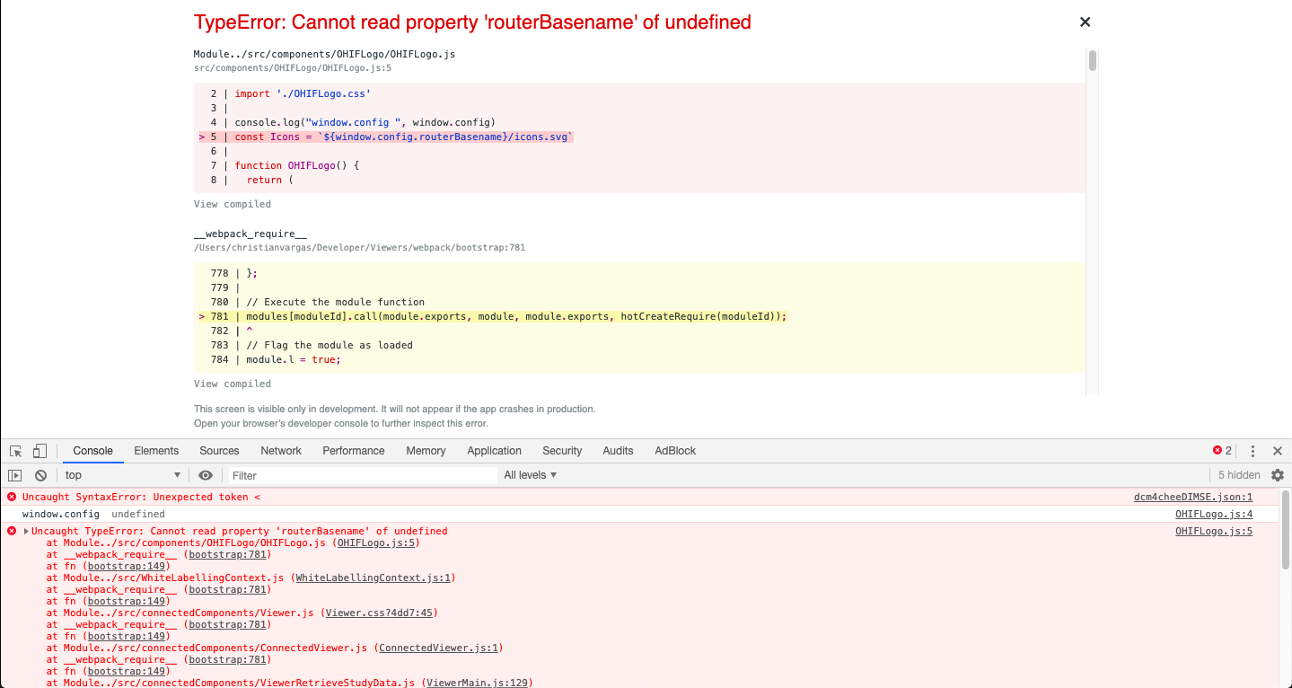 Do not work configuration file dcm4cheeDIMSE.json when I run "yarn run dev" · Issue #445 · OHIF ...