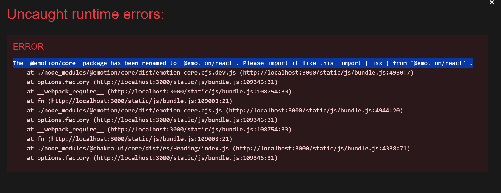 The `emotioncore` Package Has Been Renamed To `emotionreact` Please Import It Like This 
