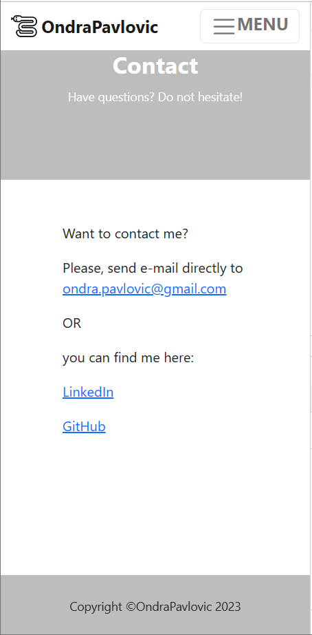 GitHub - OndraPavlovic/project-Website