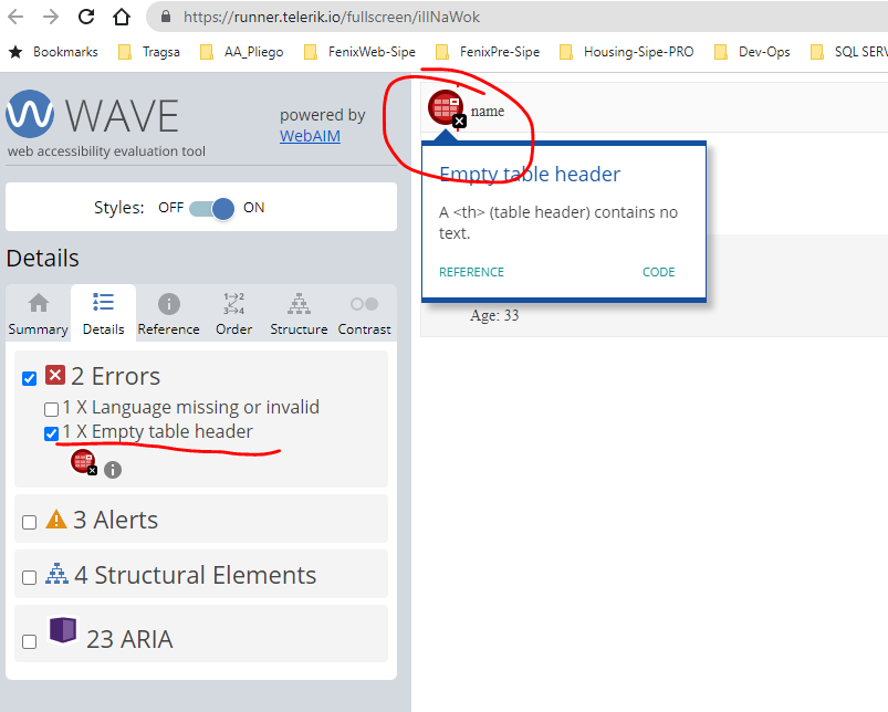 Grid Accesibility Error From Wave Tool Empty Table Header Using Detailtemplate · Issue 7169