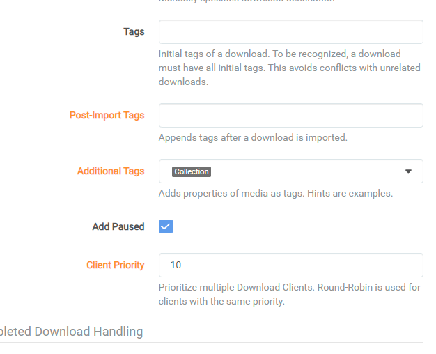 enabling download client setting additional tags "collection" causes ...