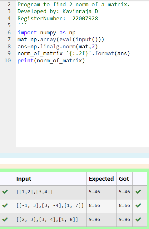GitHub - d-kavinraja/Norm-of-a-matrix
