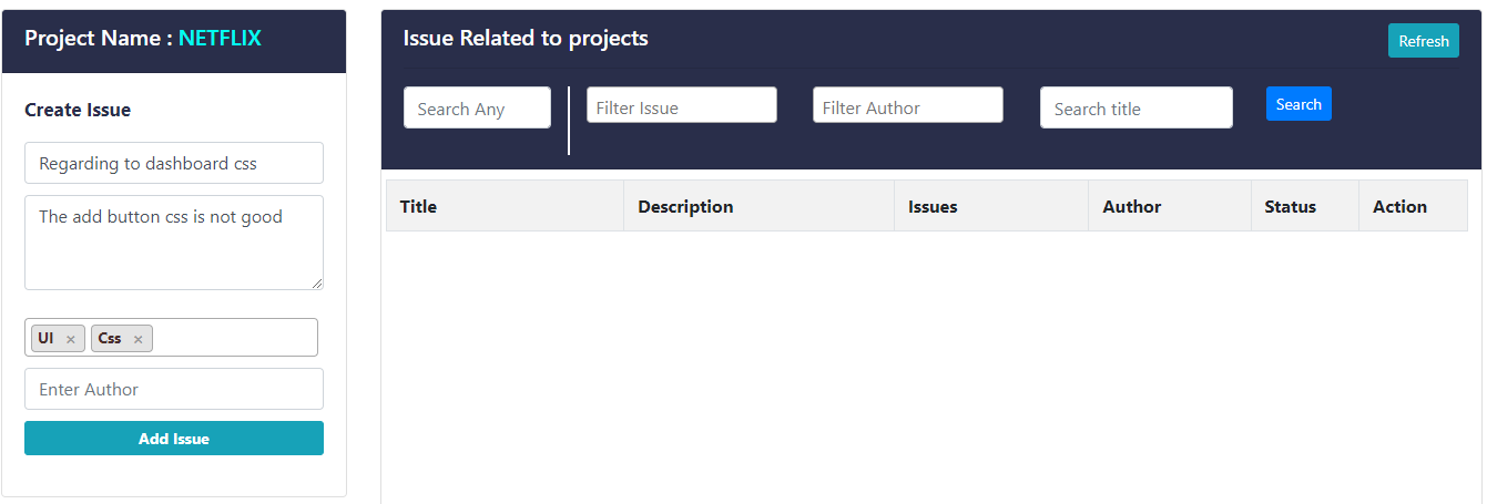 GitHub - vaibhav27996/Issue-Tracker