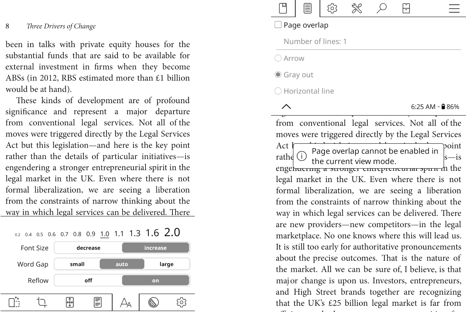 Page Overlap Grey Out Not Working On Pdf Reflow Mode After Version 2021 07 · Issue 10573