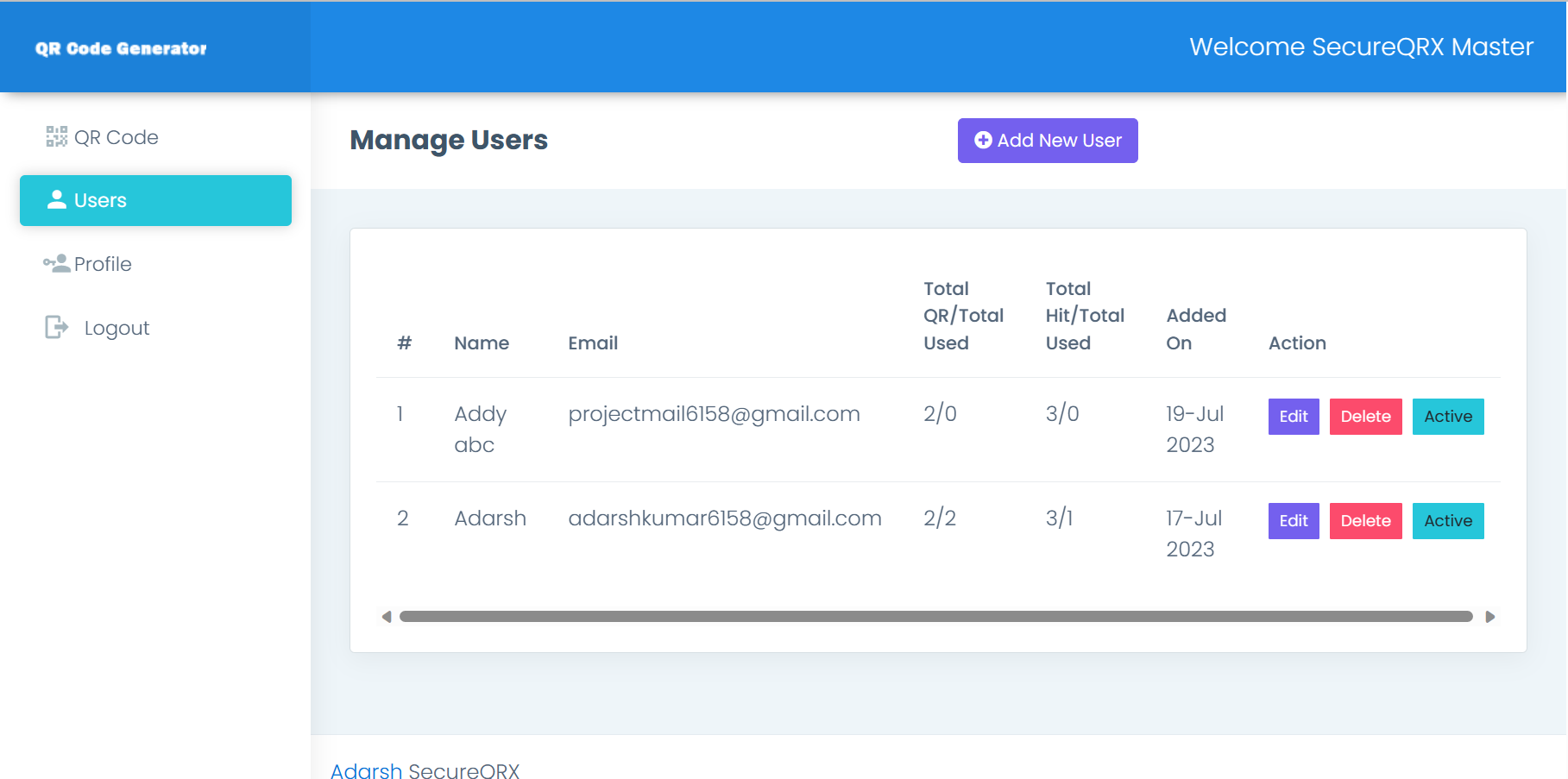 GitHub - Adarsh6158/SecureQRX: Dynamic QR Code Management System: Generate QR codes using Google ...