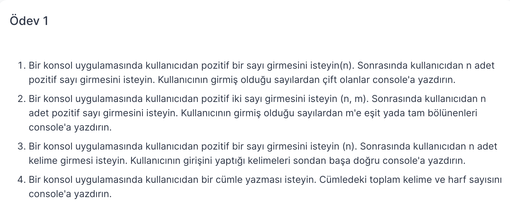 GitHub - osmanbatuhankalkan/Patika-Csharp-odev-1: odev1(4 Soru)